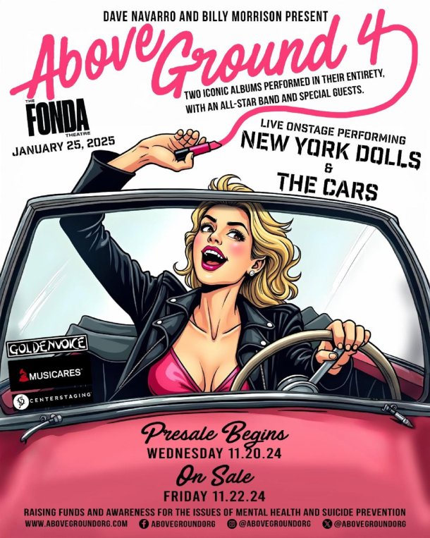 Dave Navarro & Billy Morrison Announce Fourth ABOVE GROUND Benefit ... Dave Navarro & Billy Morrison Announce Fourth ABOVE GROUND Benefit ...