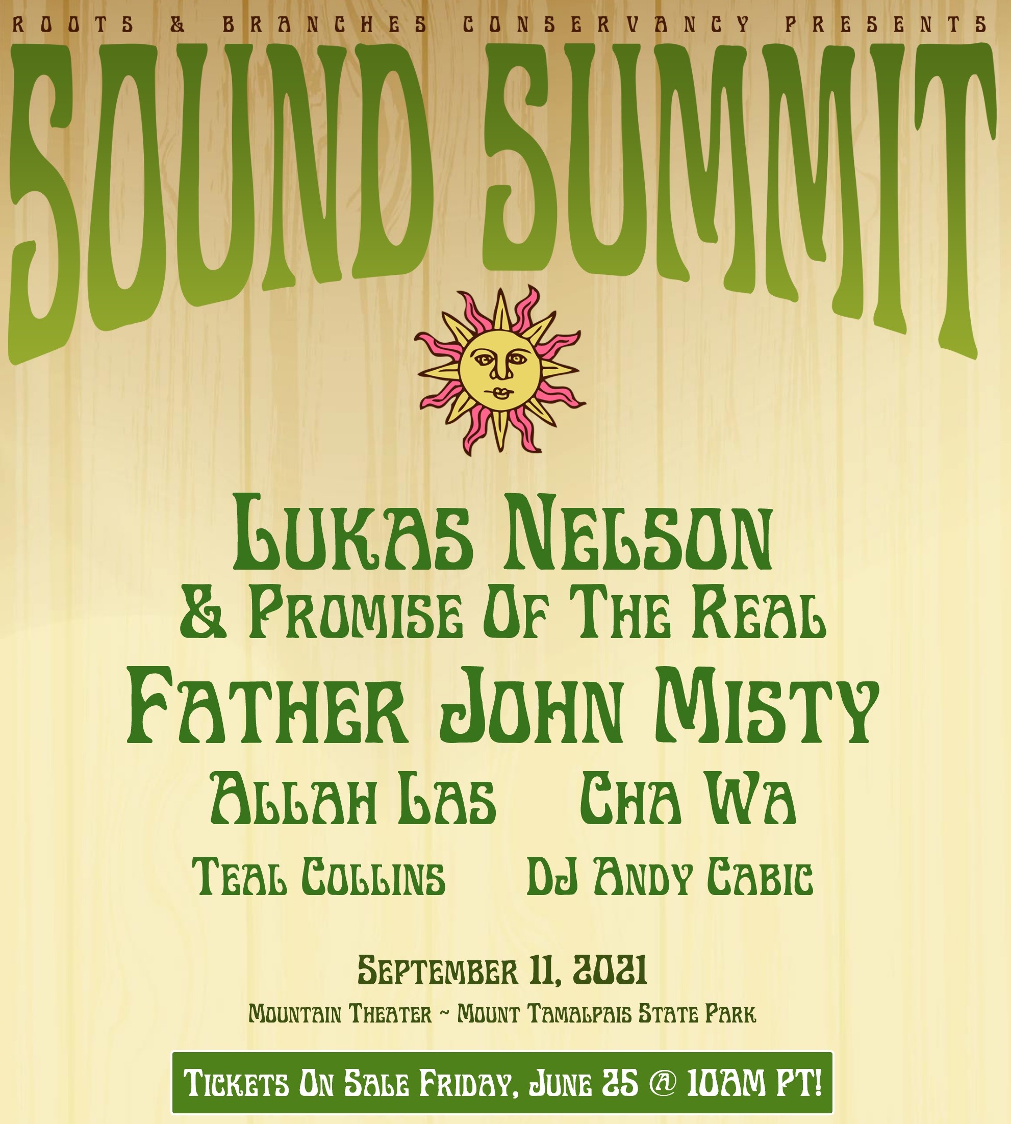 Sound Summit Returns to Mt Tam w/ Lukas Nelson & POTR, Father John ...