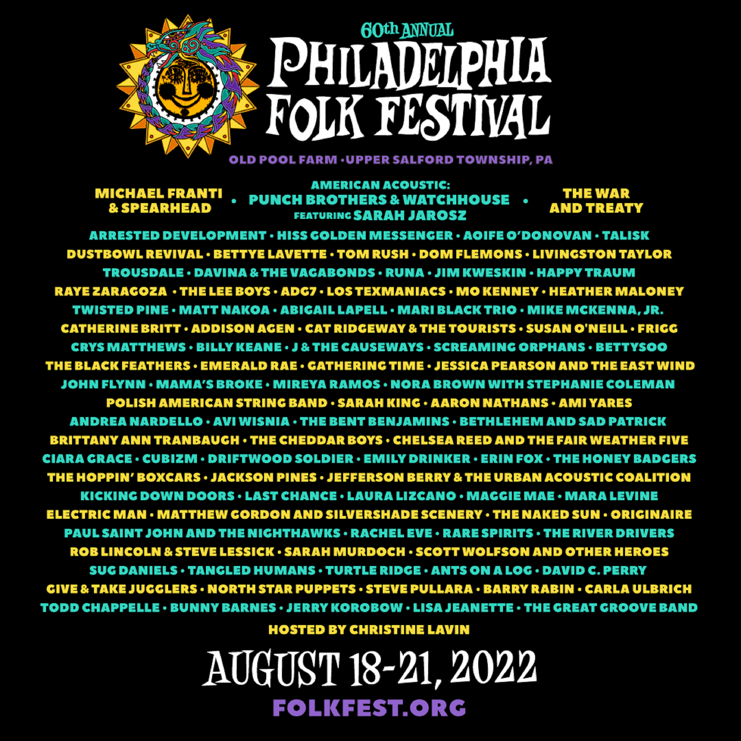 PHILADELPHIA FOLK FESTIVAL Announces Final Round of Artists for 60th ...