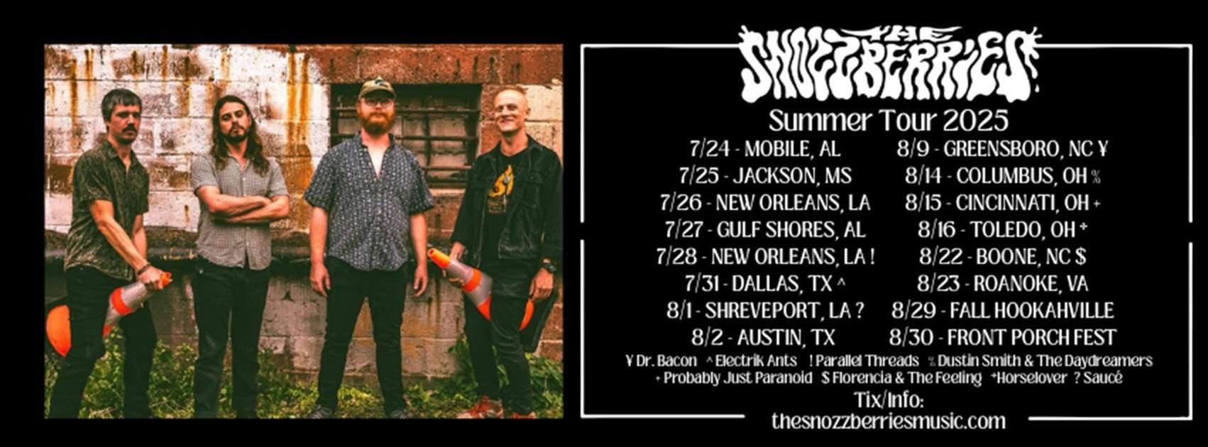 The Snozzberries Announce Southern Tour Run — A Psychedelic Jam-Funk ...