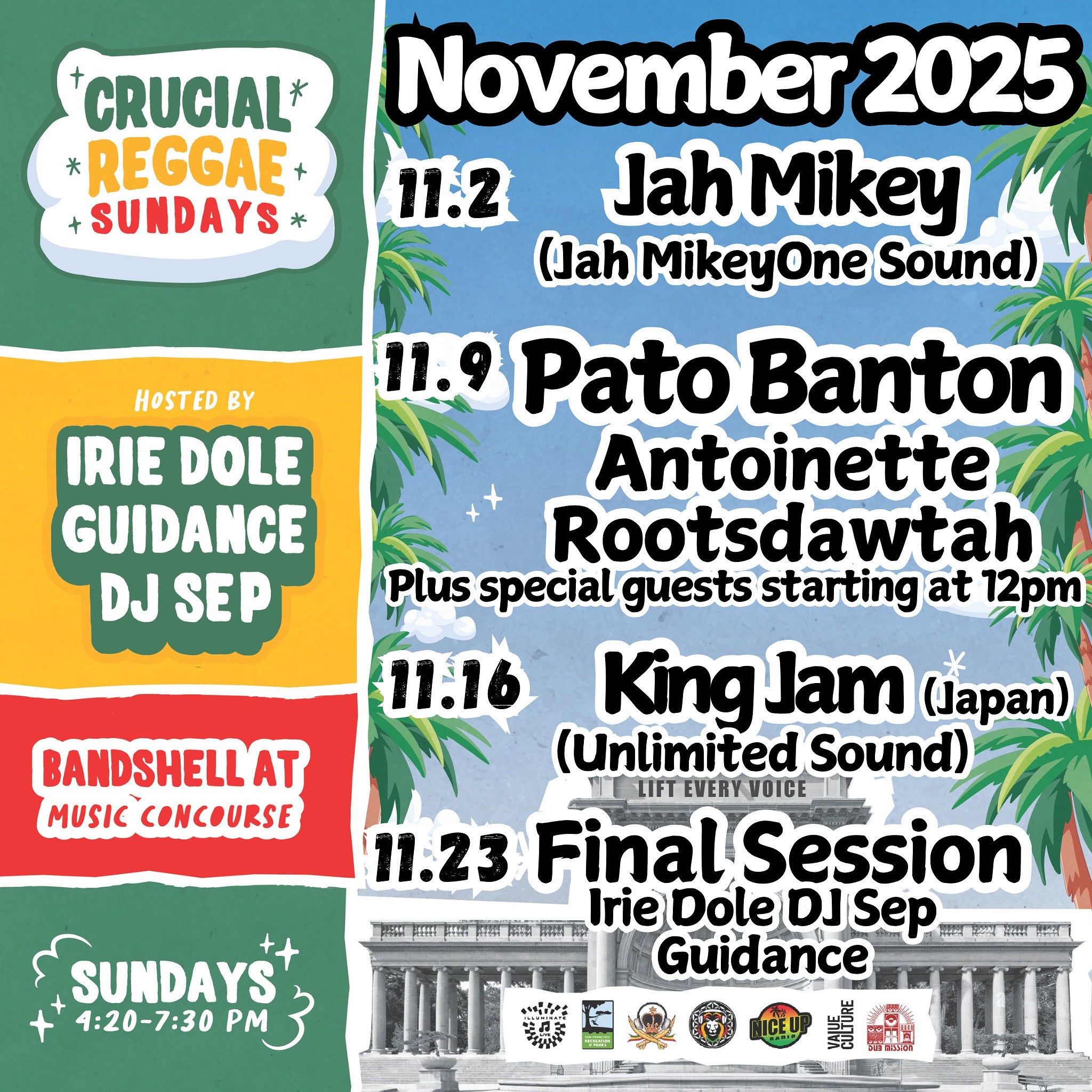Crucial Reggae Sundays Closes 2025 Season with Pato Banton, Jah Mikey ...